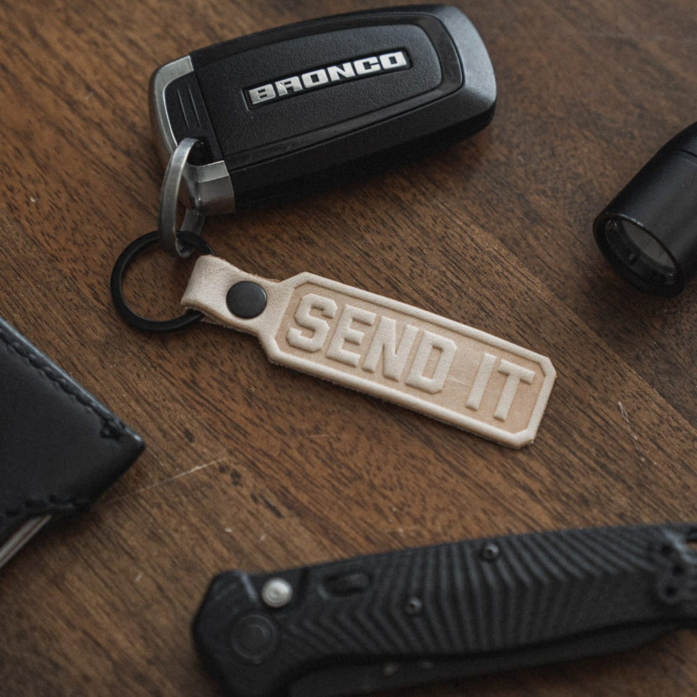Fero Send It Leather Keychain